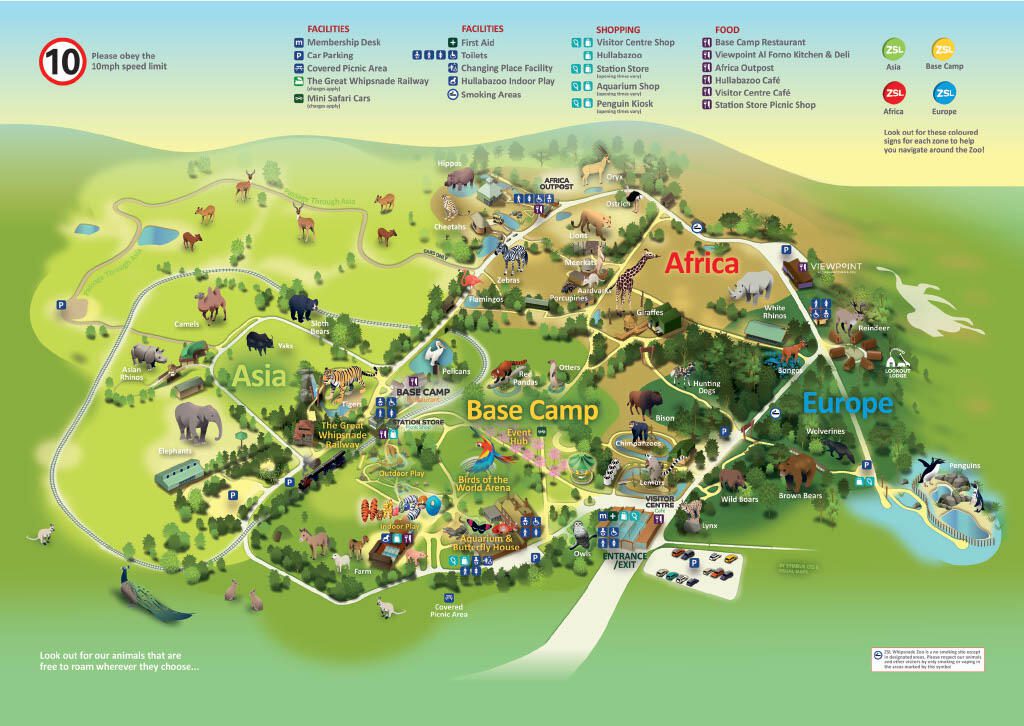 Whipsnade Zoo map – IC Travel