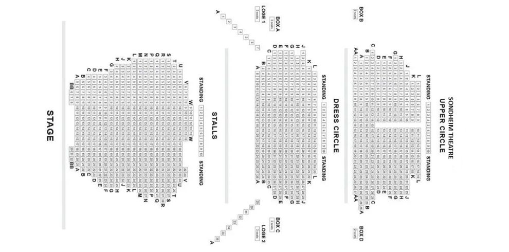 Sondheim Theatre Seating Plan – IC Travel